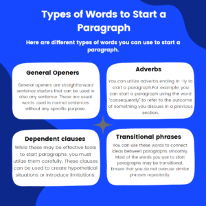 Words to Start a Paragraph – Skilled Tutorials